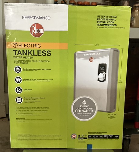 Rheem RETEX-18 Performance 18kW 3.5 GPM Electric Tankless Water Heater ...
