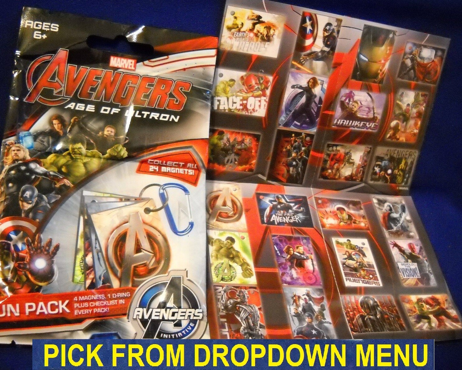 2015 Avengers: Age of Ultron Magnetic CARD by Bull Eye Toys U-Pick-1 ...