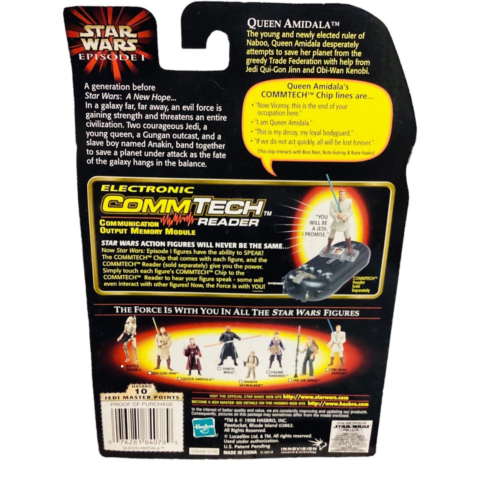 Hasbro Star Wars Episode 1 Queen Amidala Naboo With CommTech Chip ...