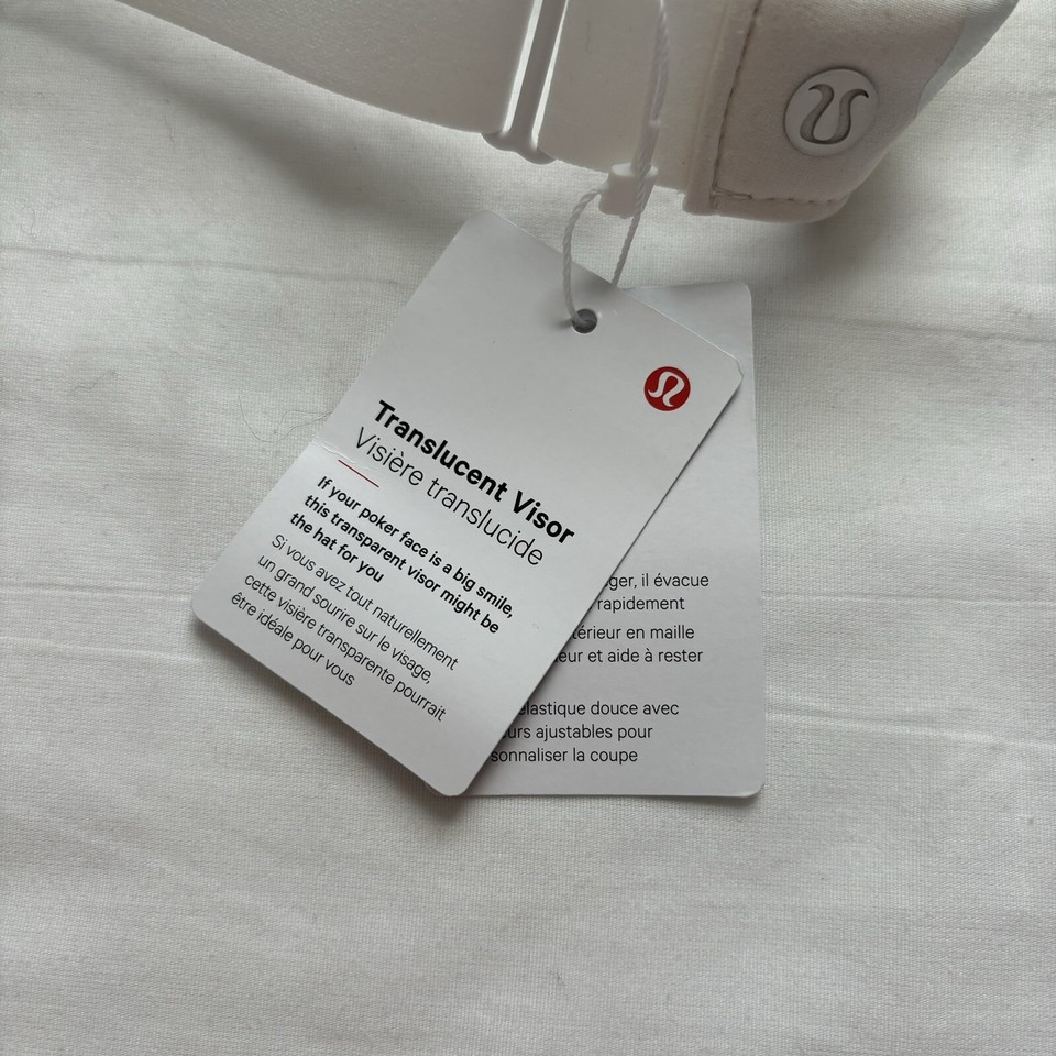 Lululemon Translucent Visor WHT/GRN White and Green Unisex One Size | eBay