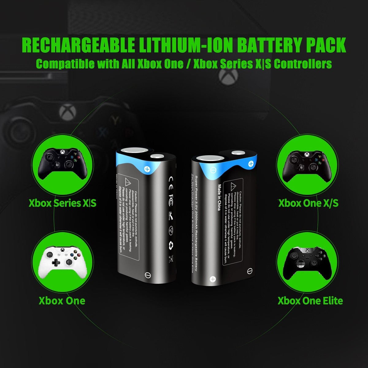 Xbox One Controller Battery Amazon.com: DINOSTRIKE Rechargeable Xbox