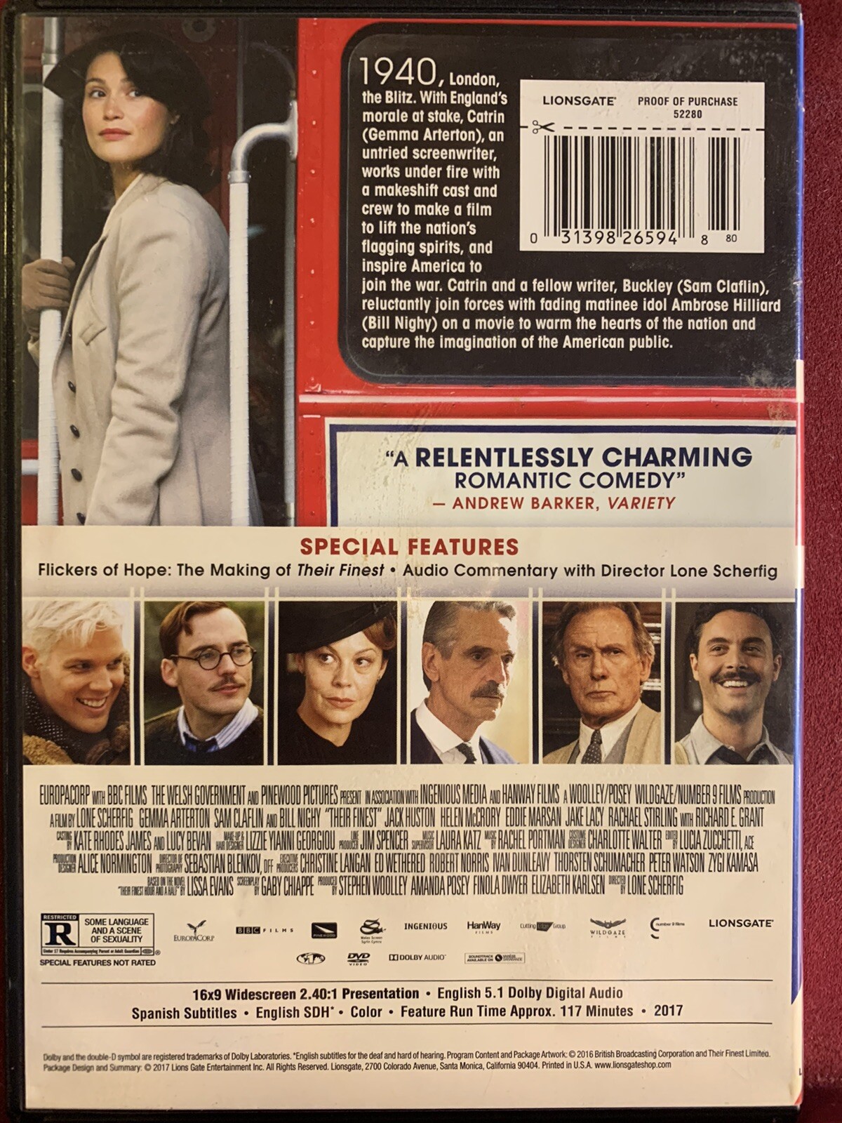 Their Finest (DVD, 2017) Sam Claflin Gemma Arterton Bill Nighy | eBay
