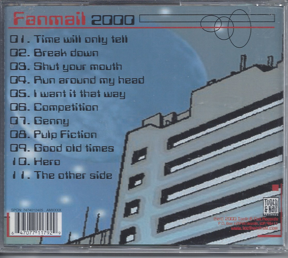 Fanmail-2000 CD Christian Pop/Punk Rock (Brand New Factory Sealed ...