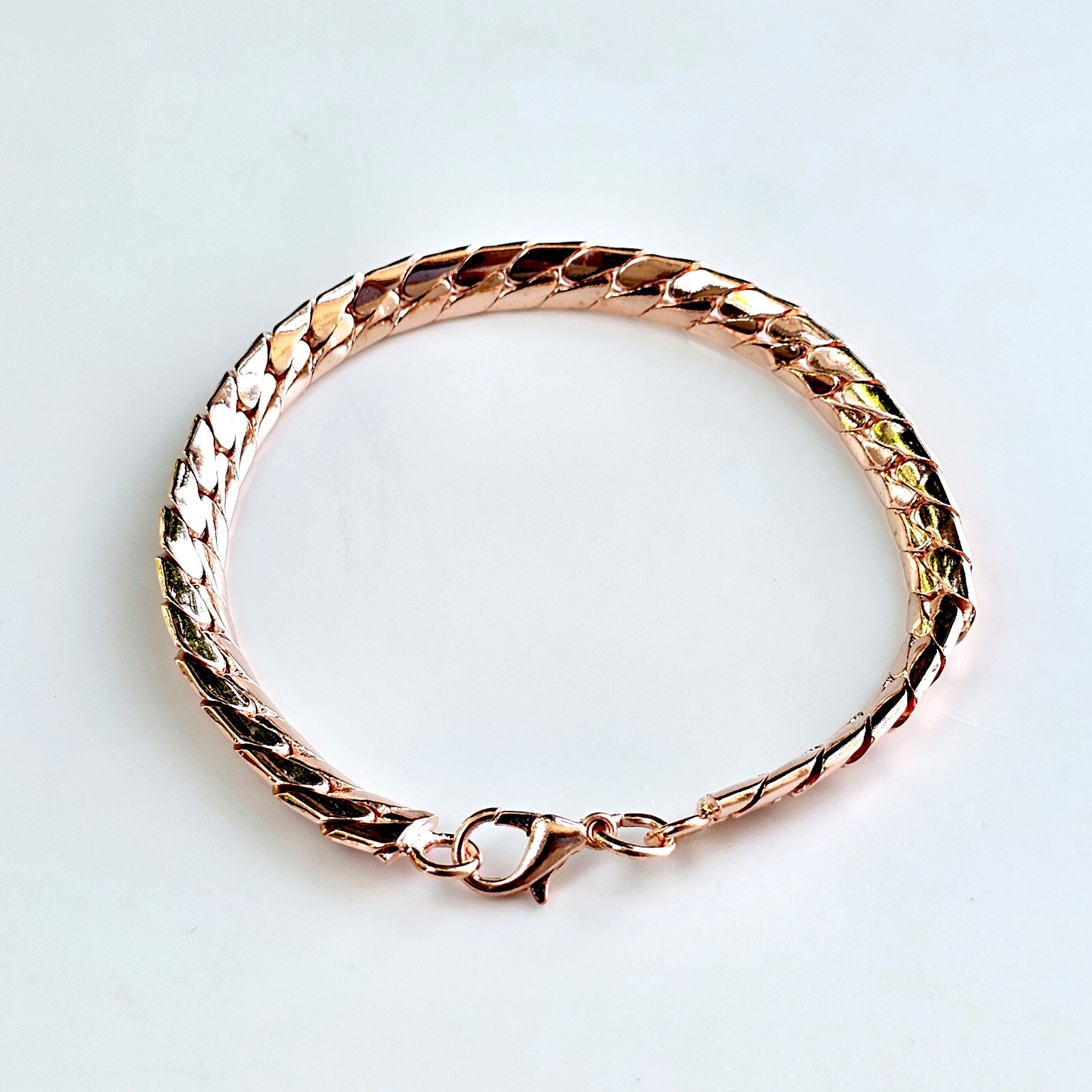 Solid Copper Chain Bracelet Pure Copper Curb Chain Bracelet Women ...