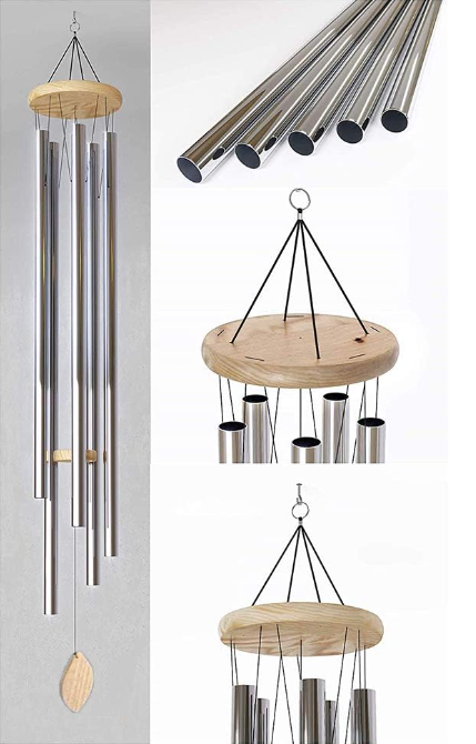 5' Big Extra Large 57″ Wind Chime Deep Tone Tuned Resonant Bass Sound ...