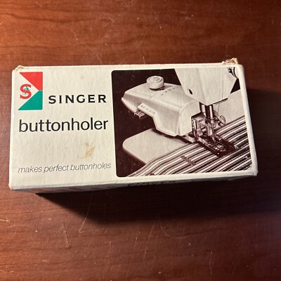 SINGER ButtonHoler Automatic Buttonhole Stitch Attachment Vintage with ...