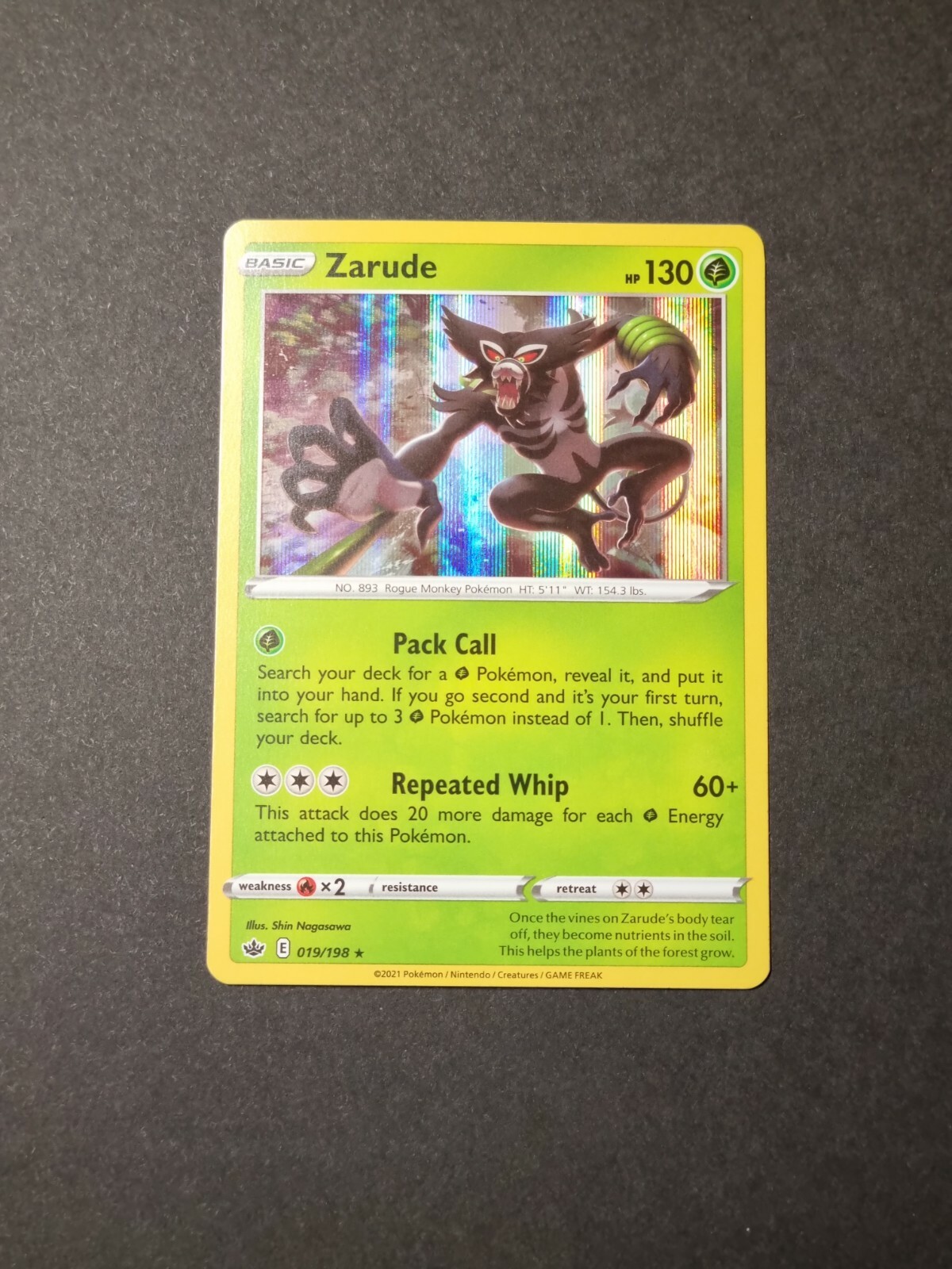 Zarude 019/198 - Chilling Reign - HOLO RARE Pokemon TCG | eBay Australia