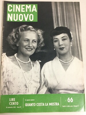 Italian movie Magazine CINEMA NUOVO #66 sept 1955 SOPHIA LOREN VELTA ...