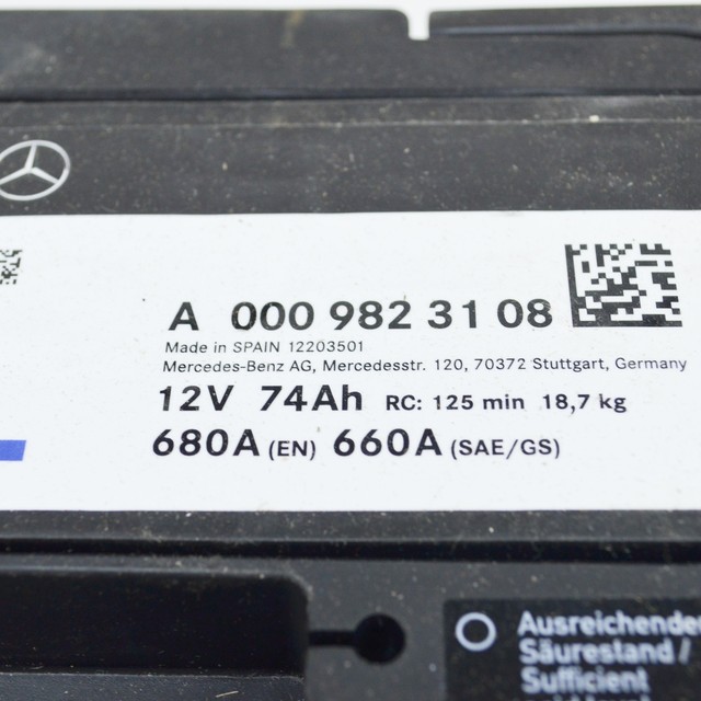 MERCEDES-BENZ C W202 Starter Battery 12V/74AH A0009823108 for sale ...