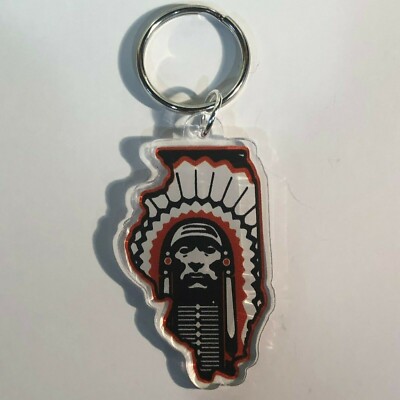 Chief Illiniwek in State of Illinois Outline Fighting Illini Acrylic ...