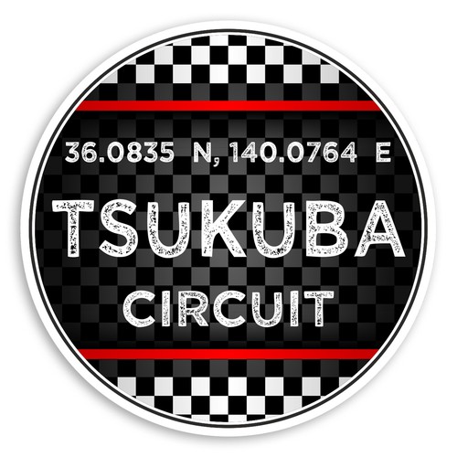 2 x 10cm Tsukuba Circuit Vinyl Stickers - Japan Race Track Racing ...
