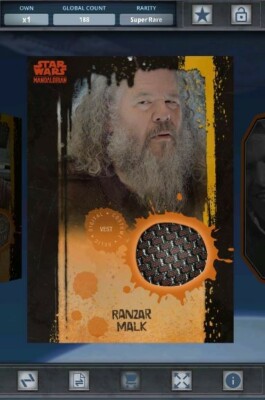 Star Wars Card Trader - Mandalorian Watch Party Relic - Ranzar Malk ...