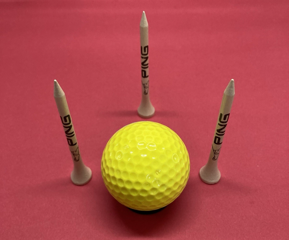 Ping Promotional Golf Ball Yellow/White w/Green Tint Around Equator | eBay