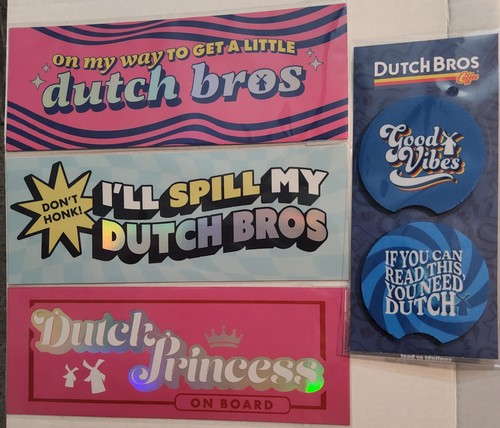 Dutch Bros BUNDLE: Dutch Bros Magnetic Bumper Stickers & Dutch Bros Car ...
