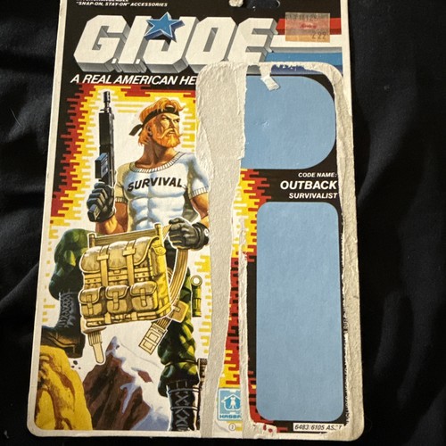 Vintage 1987 Outback v1 Card Back w/Uncut Gray File Card G.I. JOE ...