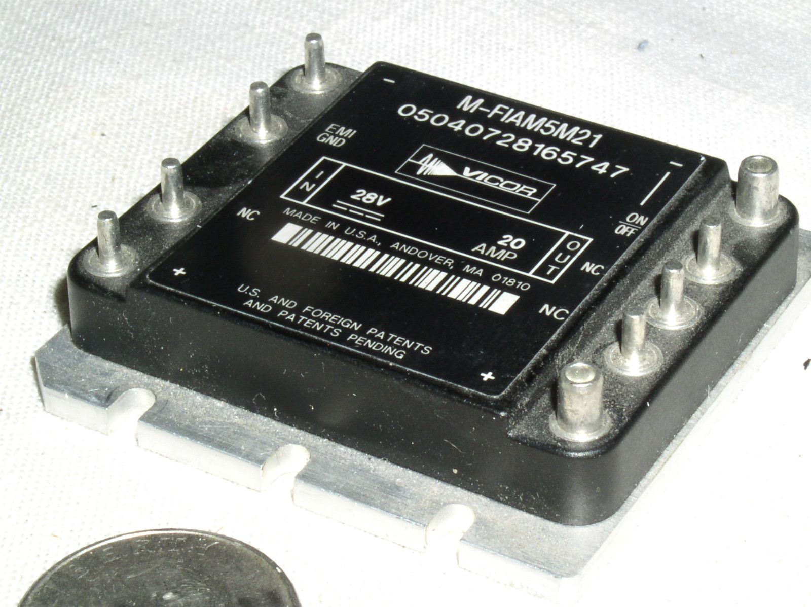 VICOR M-FIAM5M21 MILITARY MIL 28V 20A ACTIVE FILTER ATTENUATOR HALF ...