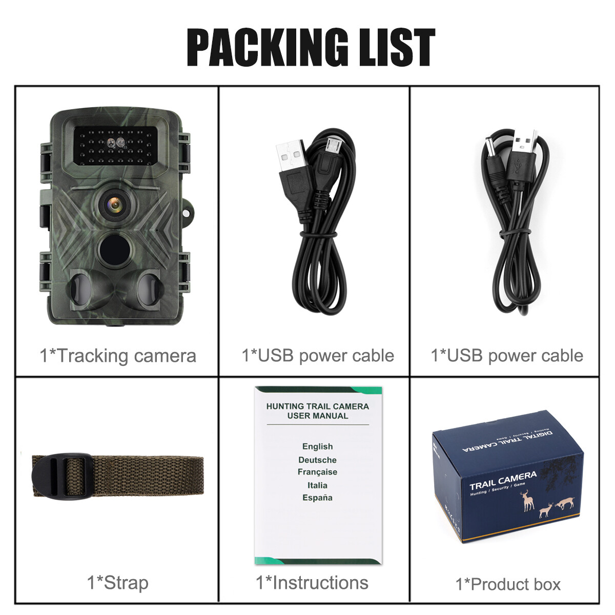 58MP Wildlife Trail Camera 1080P HD IR Night Vision Outdoor Motion ...