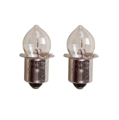 Pack of 2 Torch Bulbs 2.5v 3.5v 4.8v 6v Lens End Various Fittings Light ...