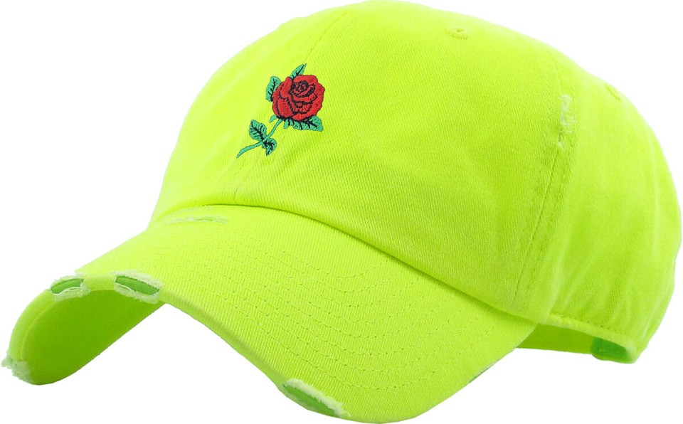 Rose Embroidery Dad Hat Baseball Cap Unconstructed Cotton | eBay