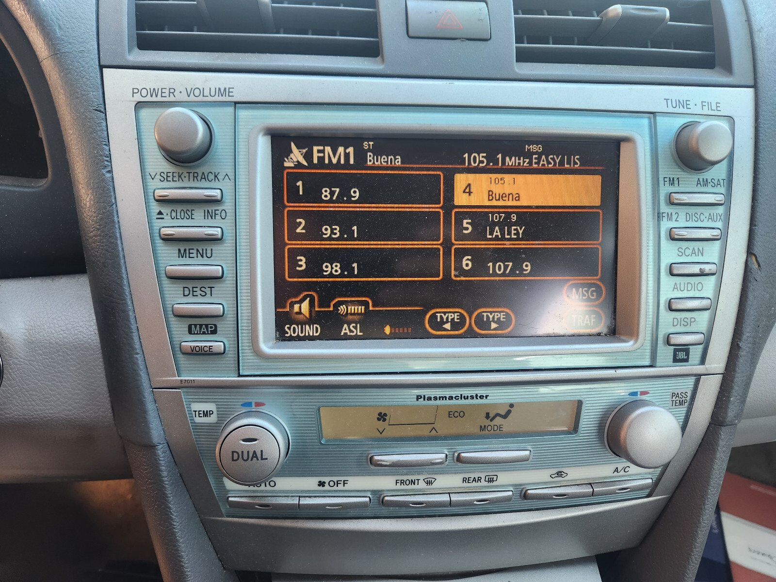 2007 2008 2009 Toyota Camry JBL Radio Cd Gps Navigation Screen E7011 ...