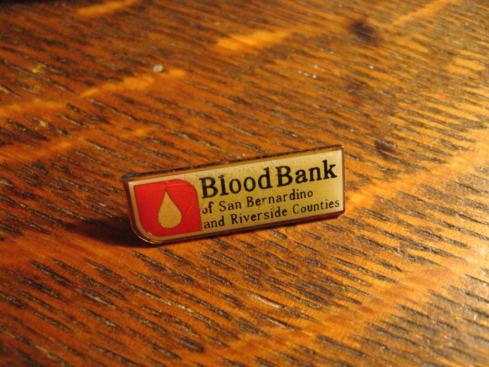 Blood Bank Lapel Pin - San Bernardino Riverside County California USA ...