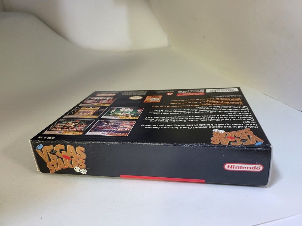 VEGAS STAKES OEM Super Nintendo SNES For Display Only BOX & INSERT NO ...