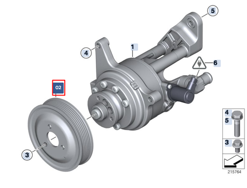 Poulie de pompe de direction assist e BMW 5 F10 32427800331 7800331 ...