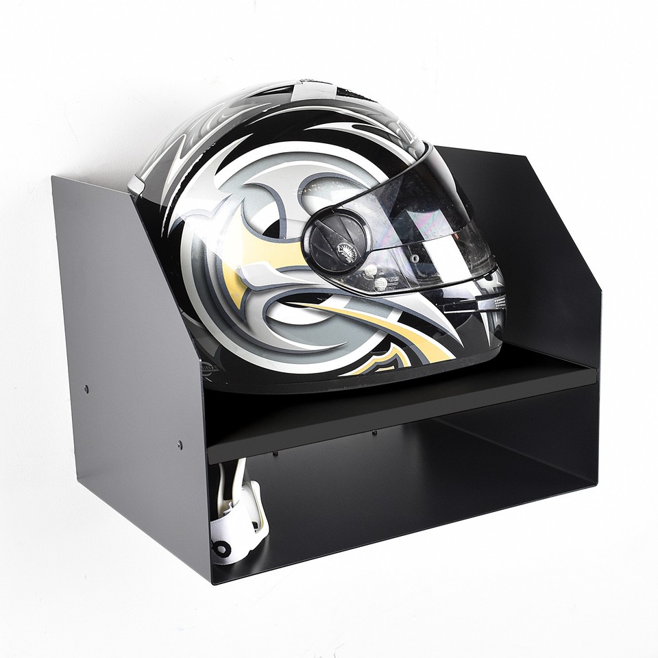 Motorcycle Helmet Clothing Tidy Wall Mounted Motocross Shelf Rack ...