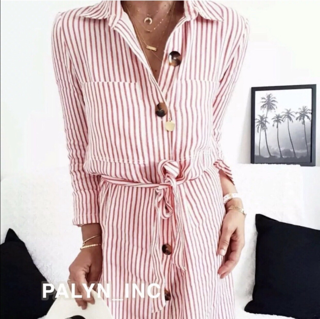 NWT ZARA LONG FLOWING STRIPED TUNIC DRESS WITH BUTTONS 7704/610 | eBay