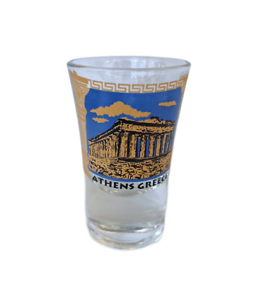 New Shot Glass Greek Greece Athens Tequila Greece Acropolis Parthenon ...