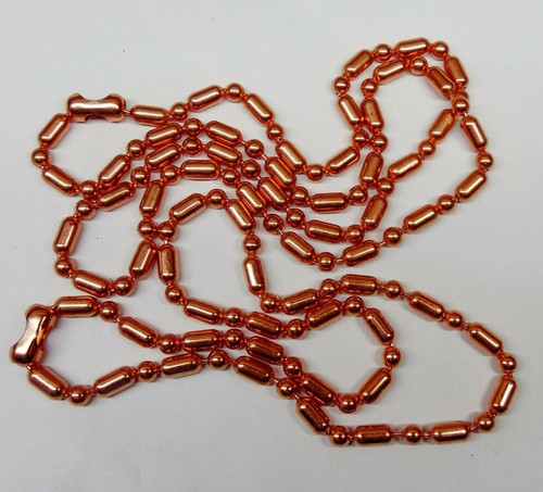 PURE 100% Copper Ball + Bar #13 CHAIN 6.3mm bead ~ Various Lengths ...