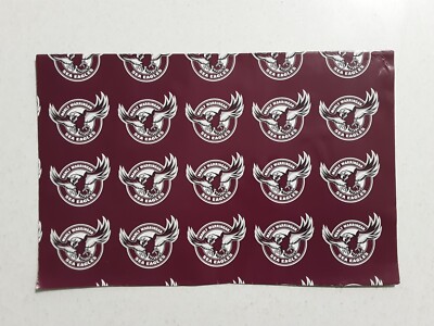 Manly Warringah NRL Team Logo - Gift wrap / Wrapping Paper - New - FREE ...