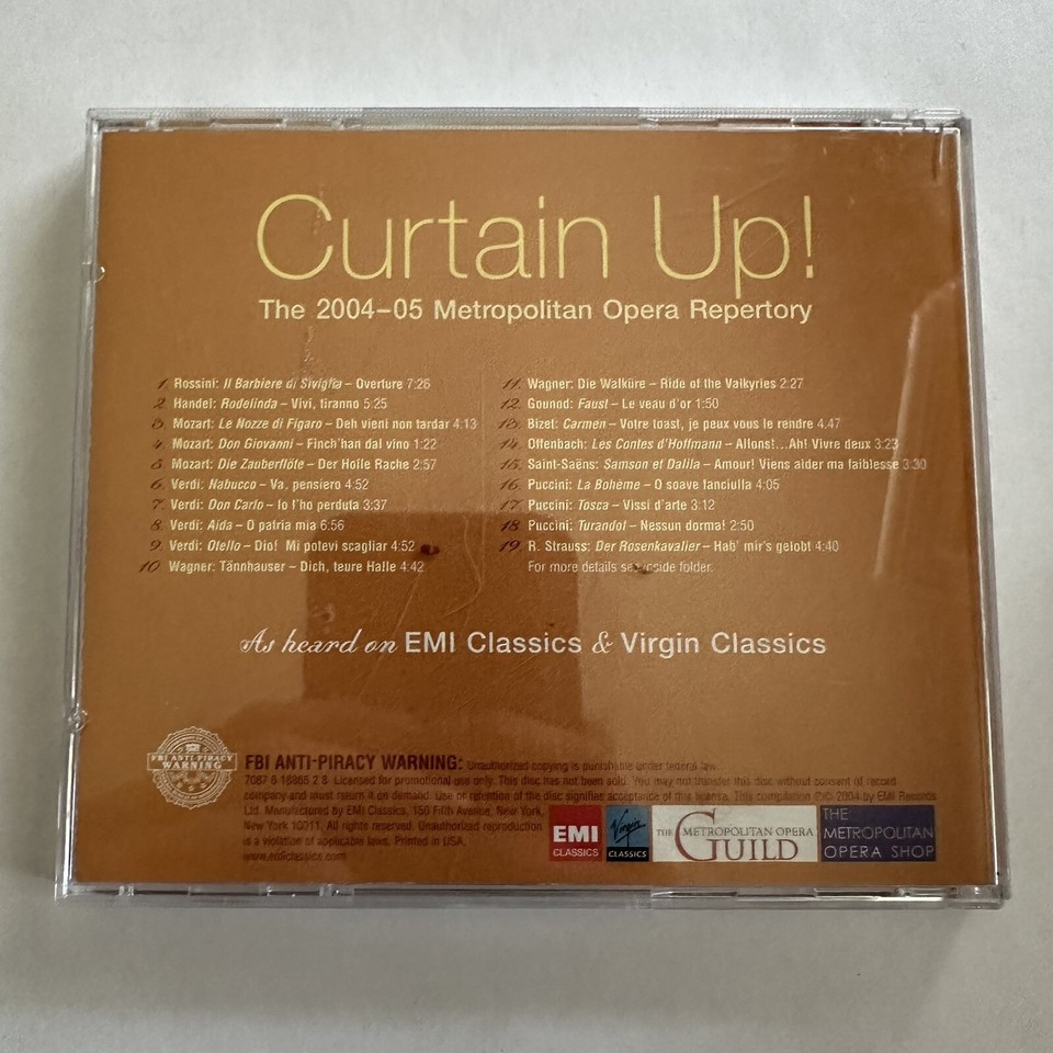 Curtain Up ! 2004-05 Metropolitan Opera Repertory (CD, EMI Classics) | eBay