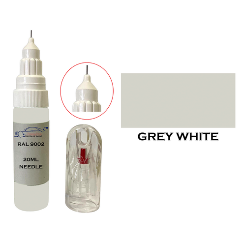 RAL 9002 Grey white DULL MATT TOUCH UP PAINT BRUSH PEN WOOD SCRATCH ...