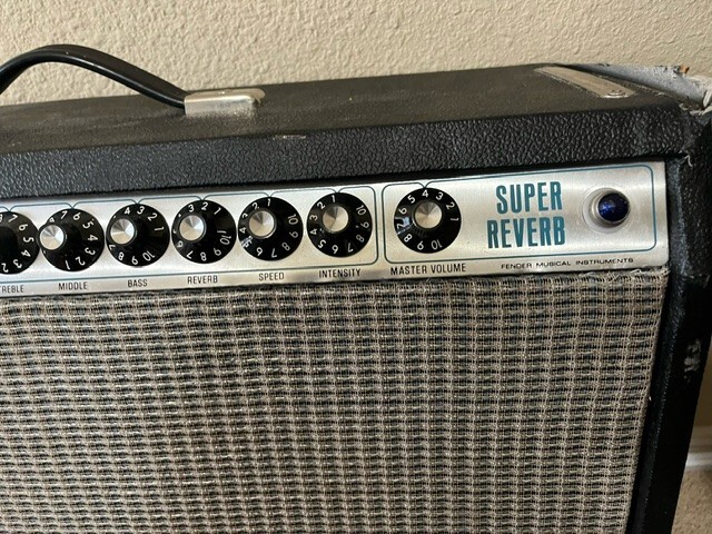 VINTAGE FENDER SUPER REVERB SILVERFACE ELECTRIC GUITAR 4-10 COMBO AMP ...