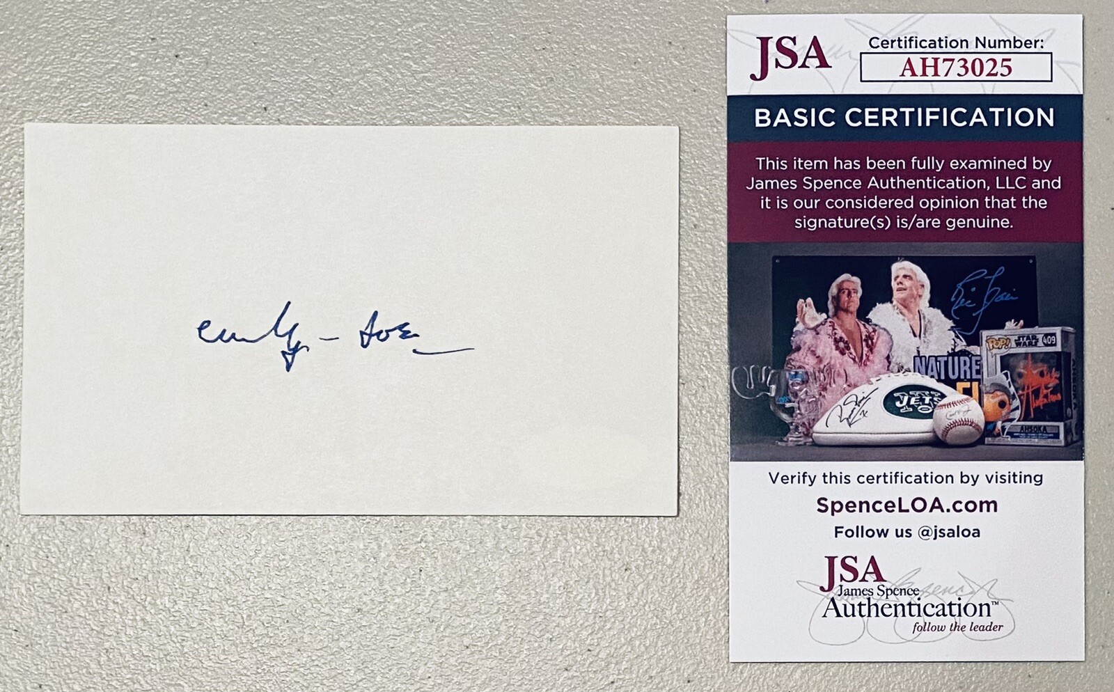 Curly Joe DeRita Signed Autographed 3x5 Card JSA Certified The Three ...