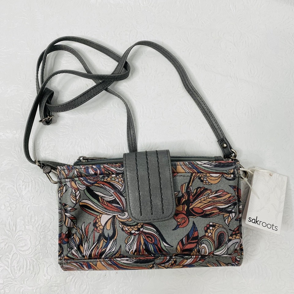 Sakroots Gray Olympic Smartphone Crossbody Purse Wristlet Wallet Art ...