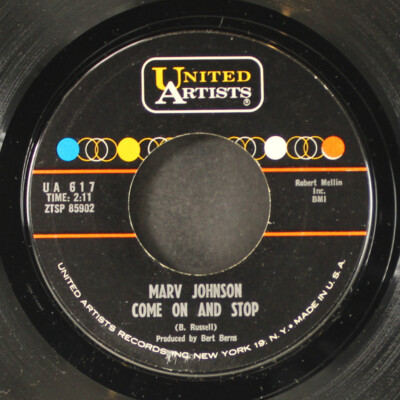 MARV JOHNSON: come on and stop / not available UA 7" Single 45 RPM | eBay