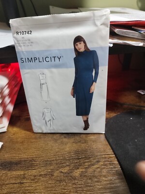 Womens Misses Stretch Knit Dresses Sewing Pattern Simplicity R10742 ...