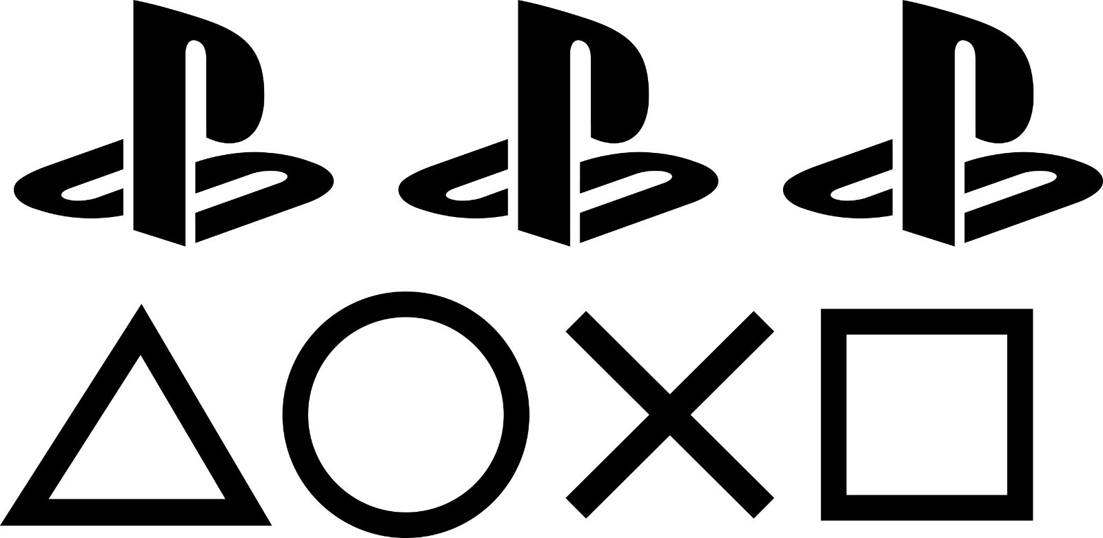 PLAYSTATION LOGO & BUTTON SYMBOLS STICKERS inc. CHROME FINISH | eBay UK