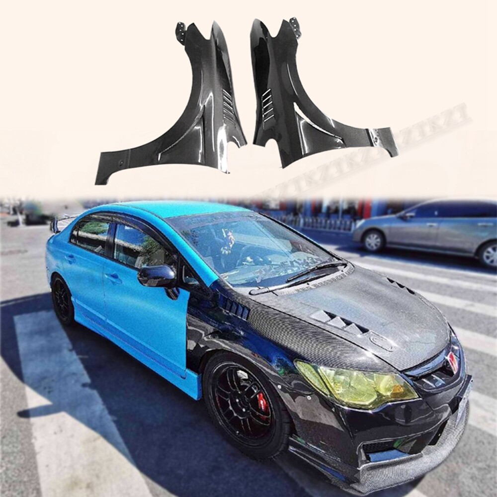 For Honda 06-08 Civic Fd2 J2 Style Front Vented Fender Carbon Fiber | eBay