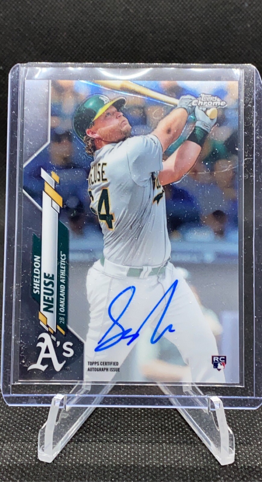2020 Topps Chrome Sheldon Neuse Autograph Rookie Card RC Oakland A's ...