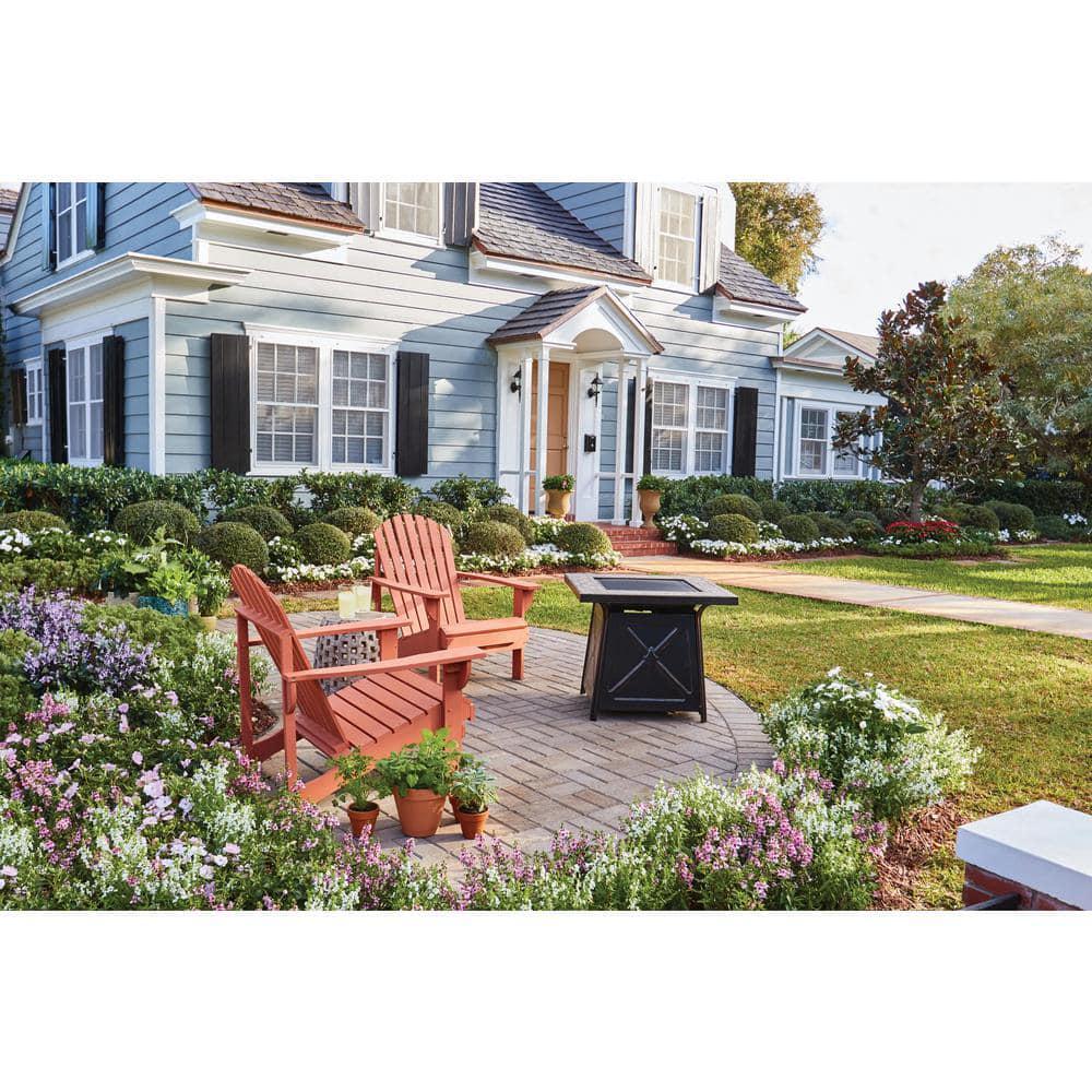 Hampton Bay 30" Outdoor Propane Gas Fire Pit Square Table 50000 BTU ...