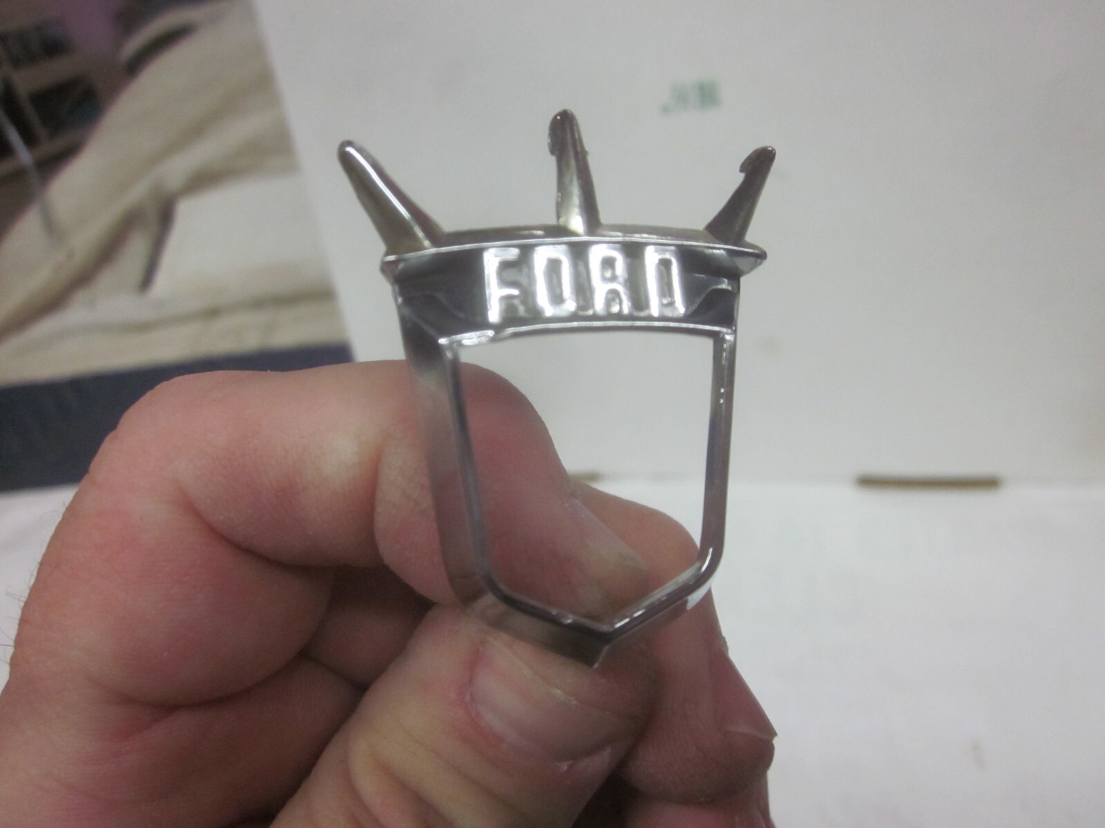1955+1956+Ford+Hood+Emblem+Bezel+Fairlane+B+5+a+16644+C for sale online ...