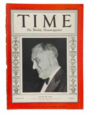 VTG Time Magazine January 7 1935 Franklin D. Roosevelt, Man of the Year ...