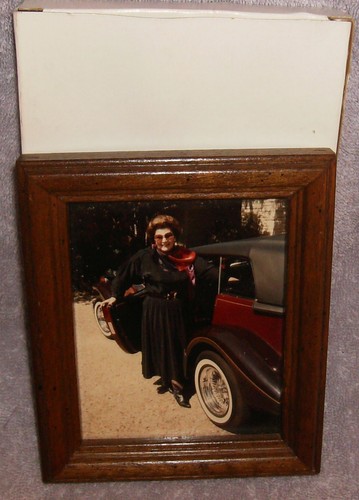 MARY C CROWLEY & ROLLS-ROYCE WOOD FRAME 5-1/2" x 6-1/2" PICTURE UNDER ...