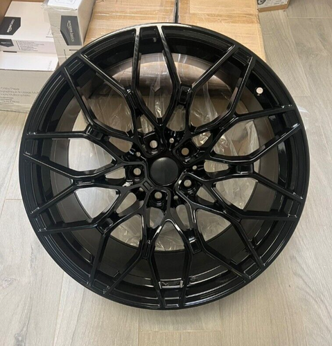 (SET OF 4) 18" STAGGERED BLACK STYLE WHEEL 5x120 RIMS FITS BMW 3 SERIES ...