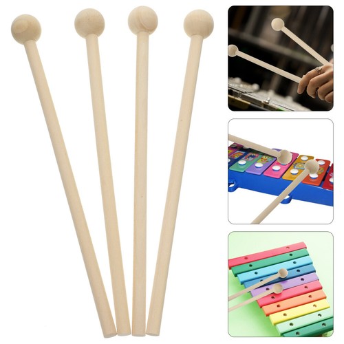 4pcs Hard Polymer Mallets Mallet Percussion Wood Mallets Wood Block ...