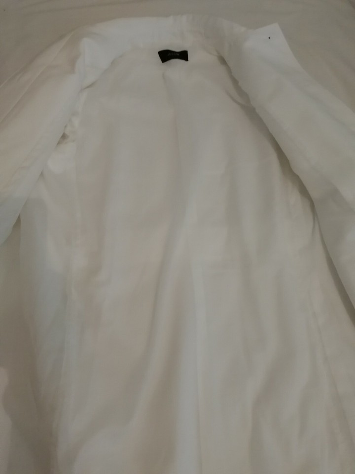 Joseph Raven Long Sculptured Cotton Coat White Size uk 12 eu 38 | eBay