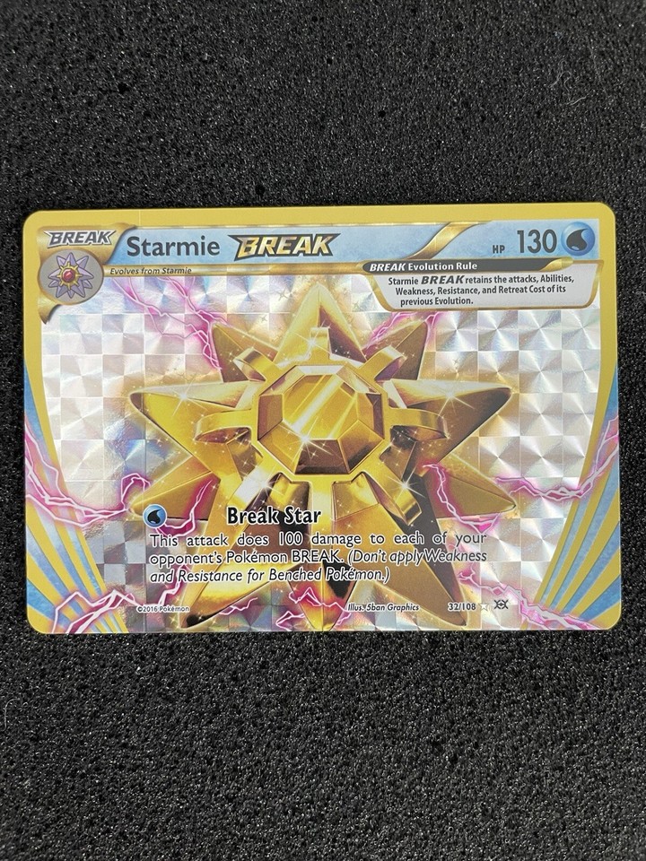 Starmie BREAK 32/108 XY Evolutions Full Art Ultra Rare Holo Pokémon TCG ...